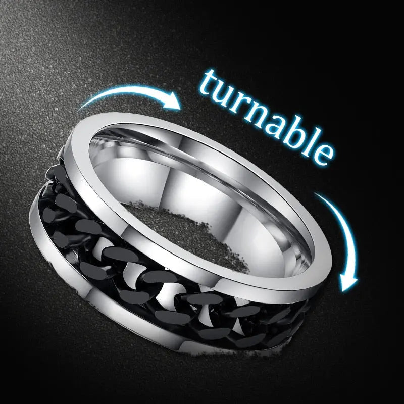Men's Ring / Wedding Band - Middle Section Can Spin - Shop Now!